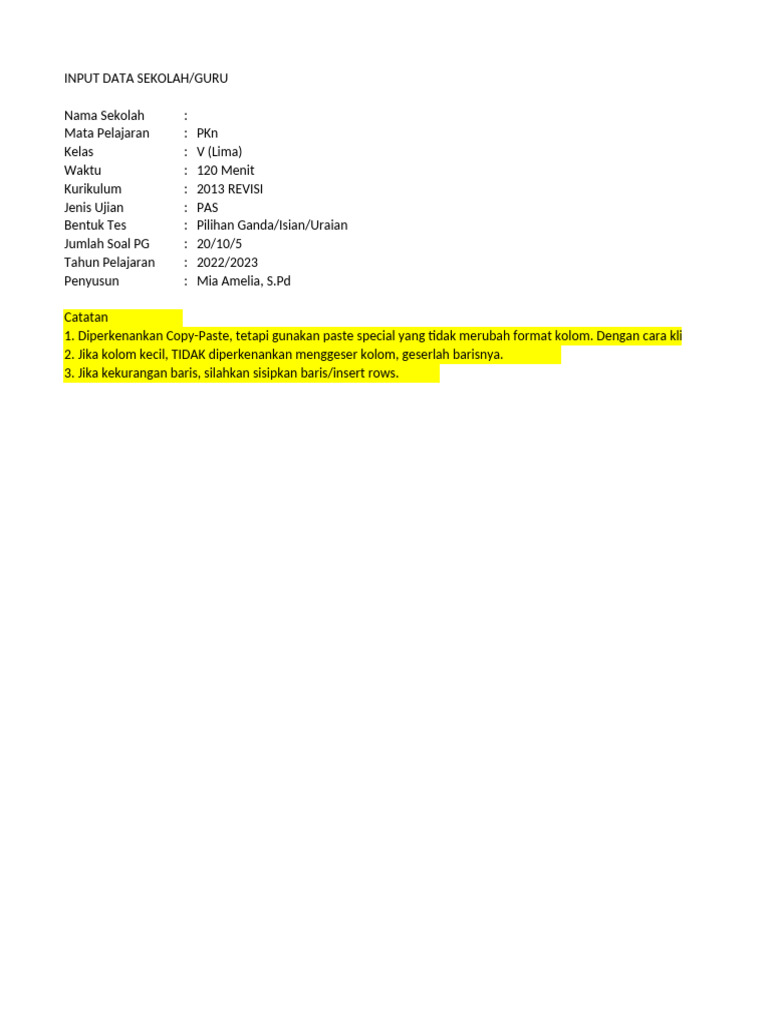 Kelas 5_PAS_PPKN | PDF