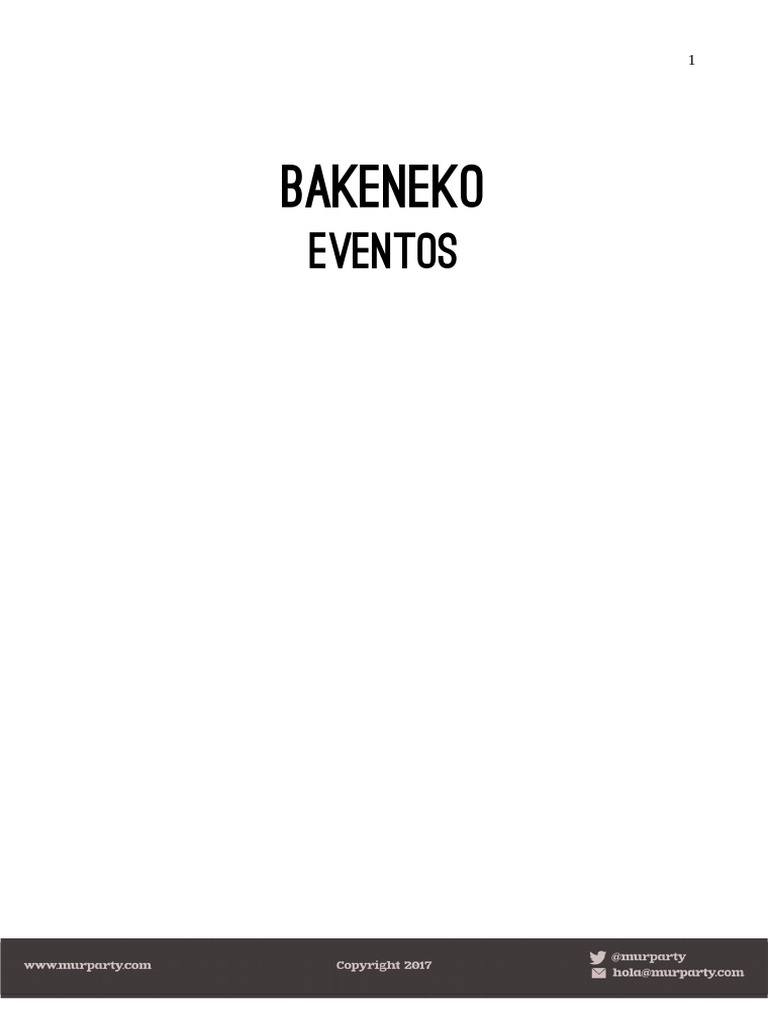 Bakeneko - Eventos | PDF