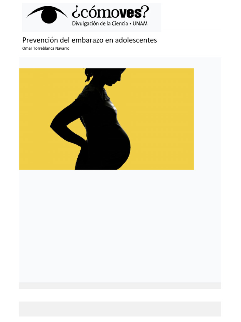 Prevención del Embarazo Adolescente en México | PDF | Control de la ...