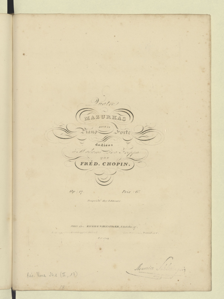 Chopin Mazurka Op 17 | PDF