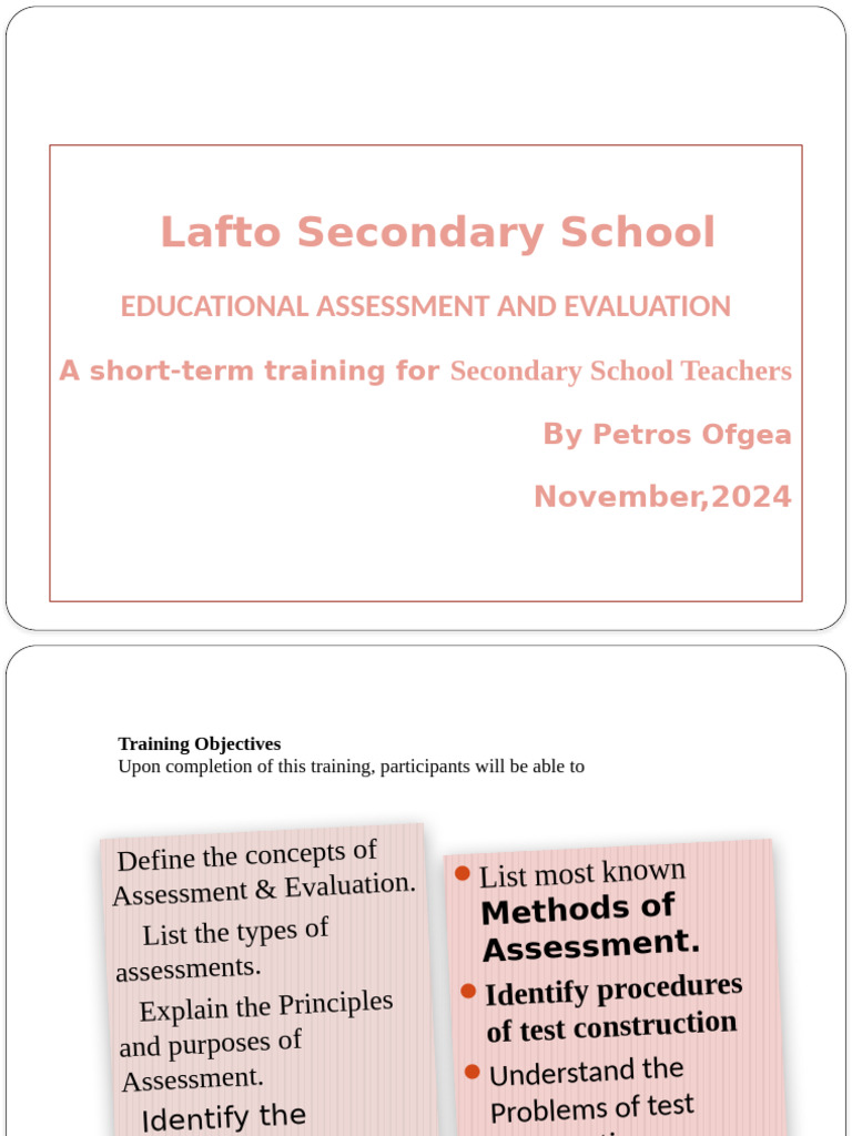 Assessment and Evaluation | PDF | Educational Assessment | Learning