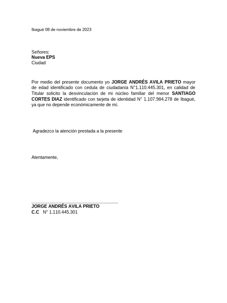 Solicitud Retiro Eps | PDF