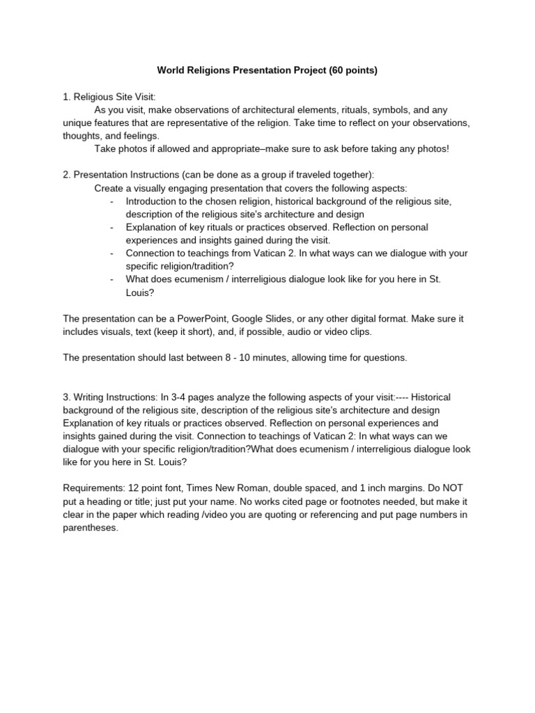 World Religions Sites Project | PDF | Second Vatican Council | Rituals