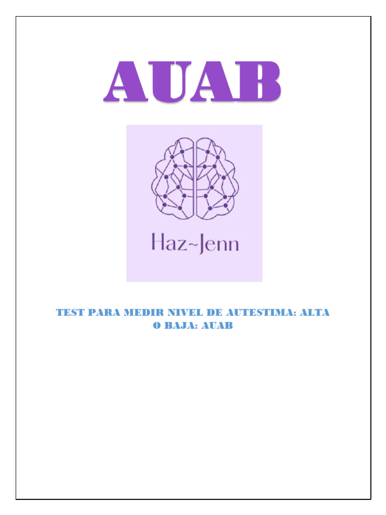 TEST AUAB Manual de Instrucciones_240607_193106 | PDF | Autoestima ...