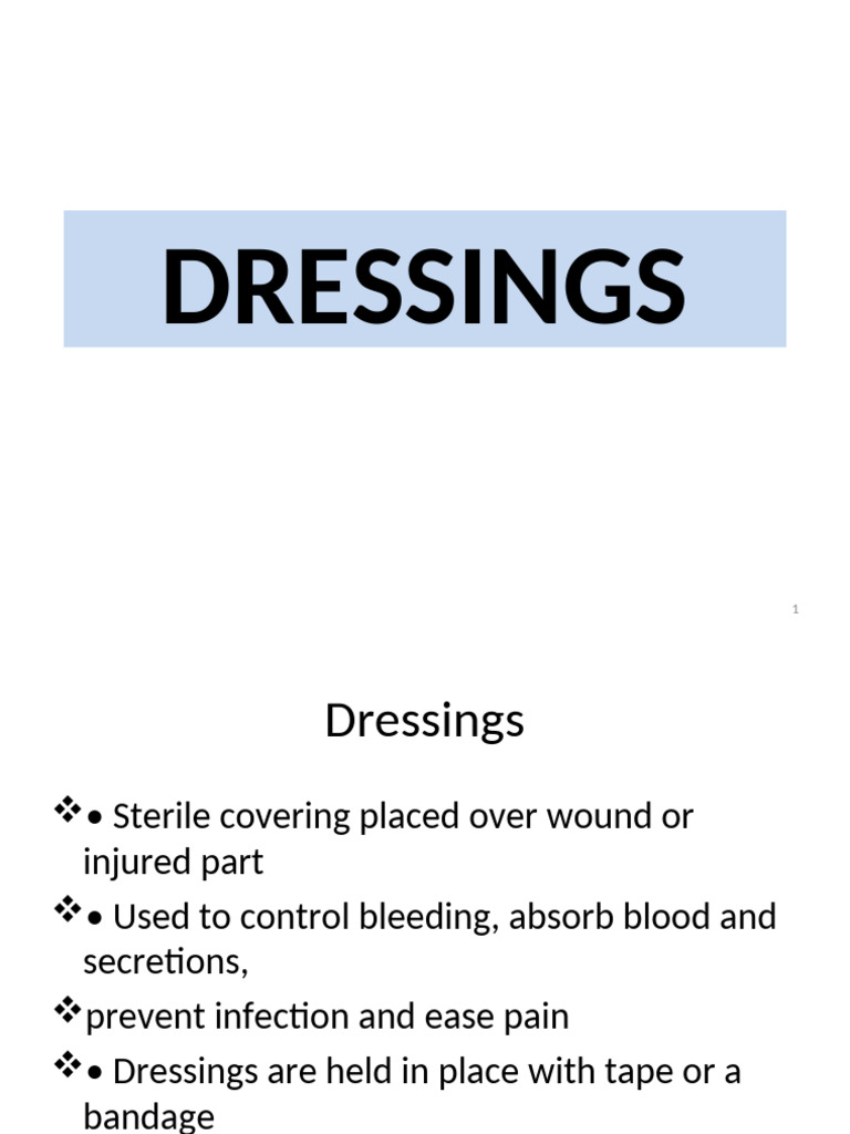 Surgical Dressing 070519 | PDF