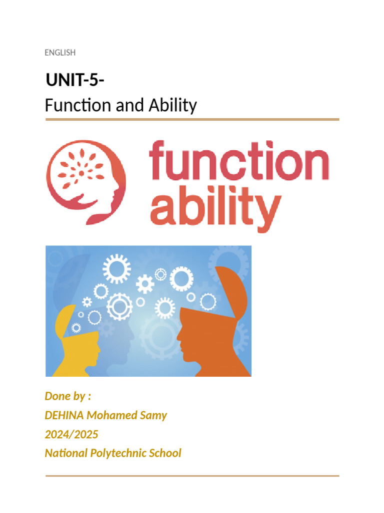 Unit5 FunctionAbility DehinaSamy2024 | PDF | Welding | Construction
