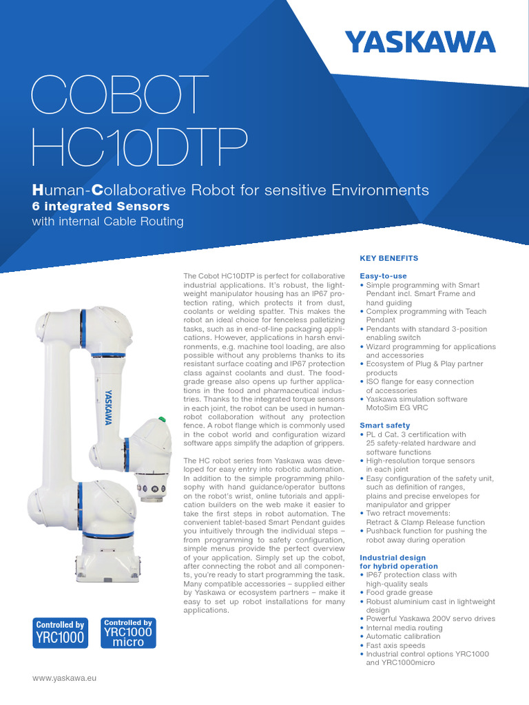 Flyer Cobot HC10DTP E 02.2022 | PDF | Robot | Robotics