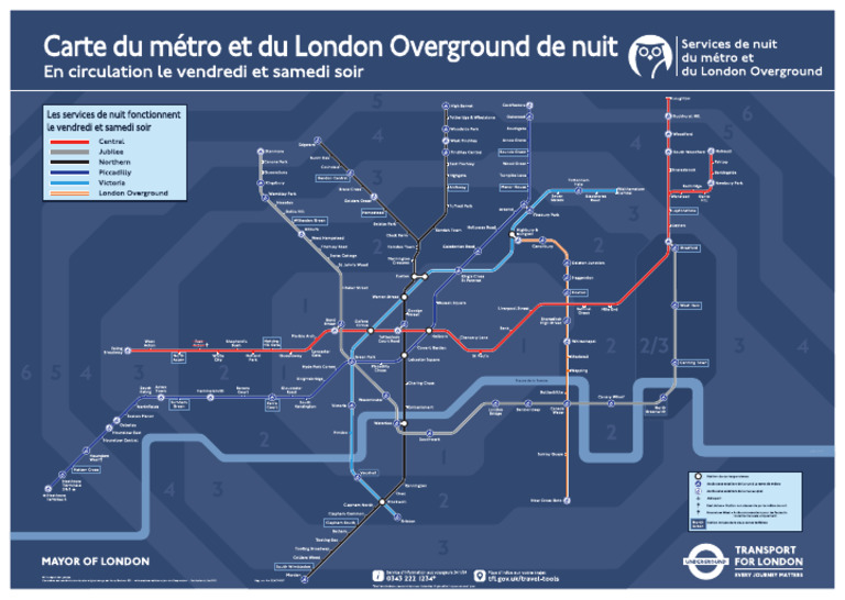 Night Tube Map French July 22 | PDF