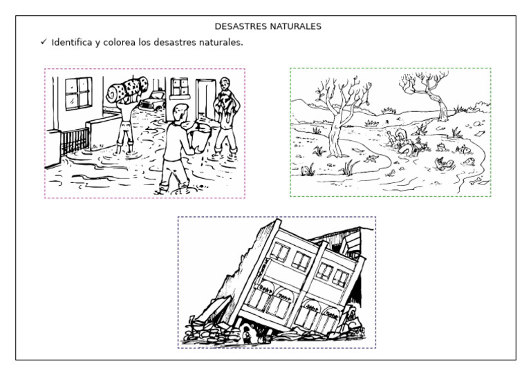 ficha de trabajo desastres naturales. | PDF