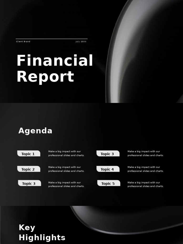 Gale Gust Financial Report Presentation Black Variant | PDF | Digital ...