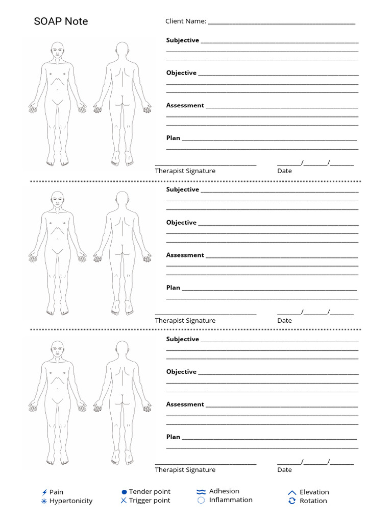 SOAP Note Multiple Session v1 | PDF | Therapy | Health Care