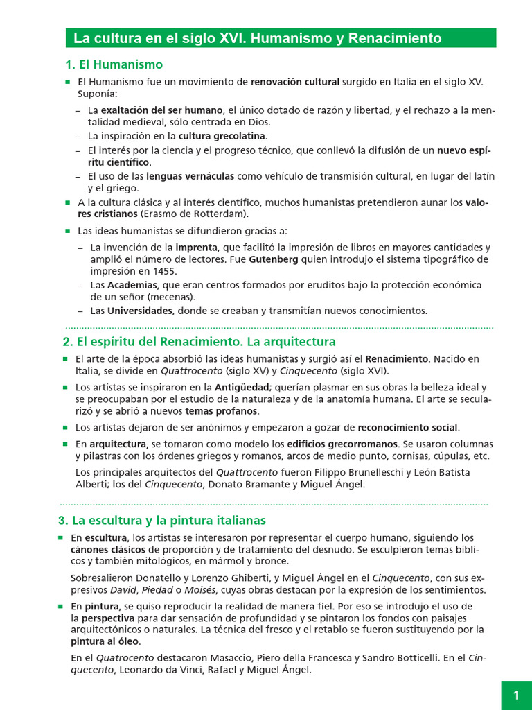 Bloque3 XVI | PDF | Renacimiento | Miguel Ángel