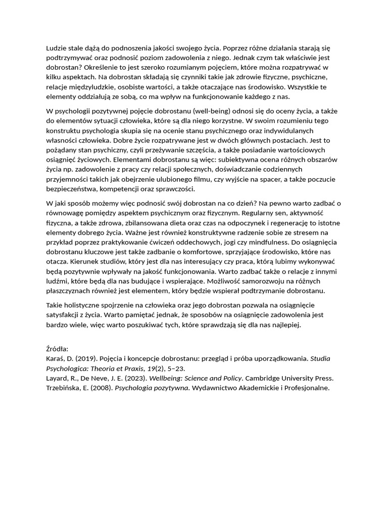 Dobrostan | PDF