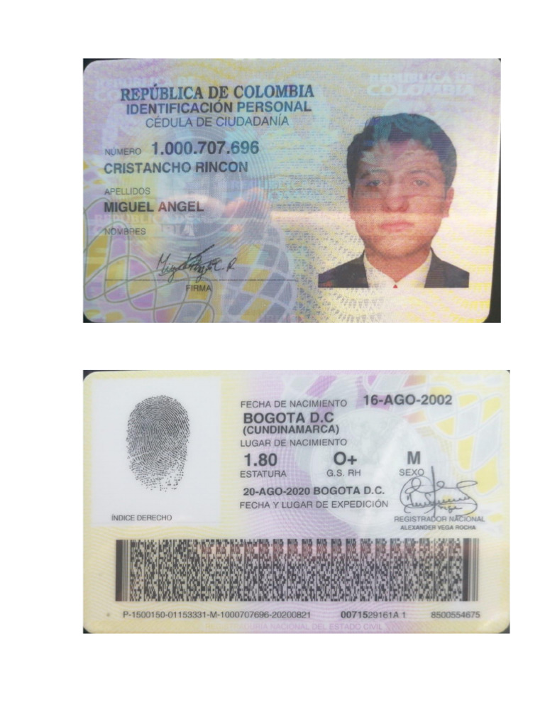 Cedula Miguel Angel Cristancho Rincon (1) | PDF