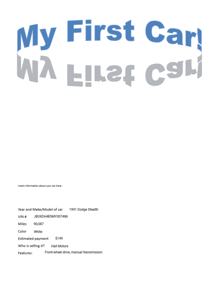 Sofia Luu - Car Information | PDF