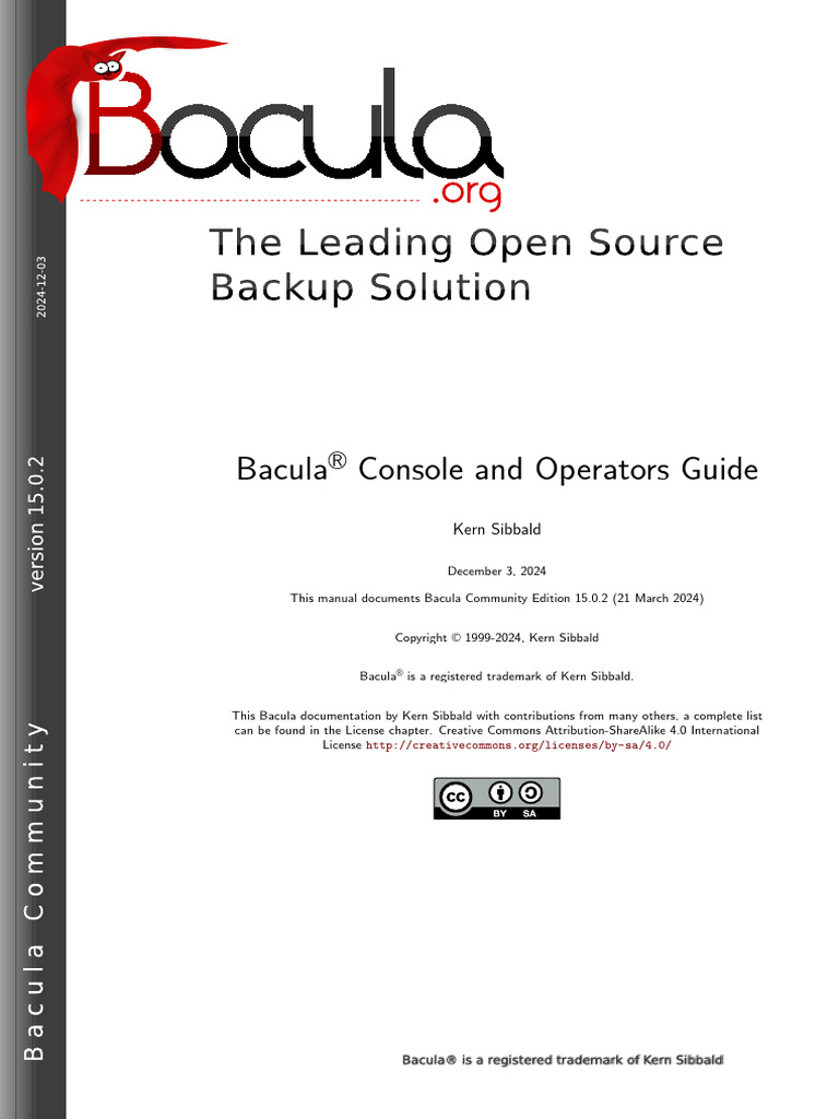 Bacula Console and Operators Guide | PDF | Command Line Interface | Computer Programming