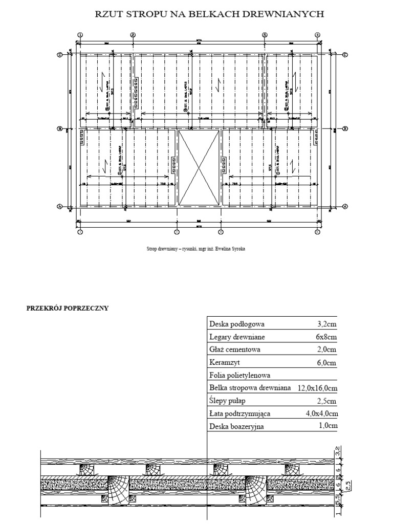Strop Drewniany - Rysunki | PDF