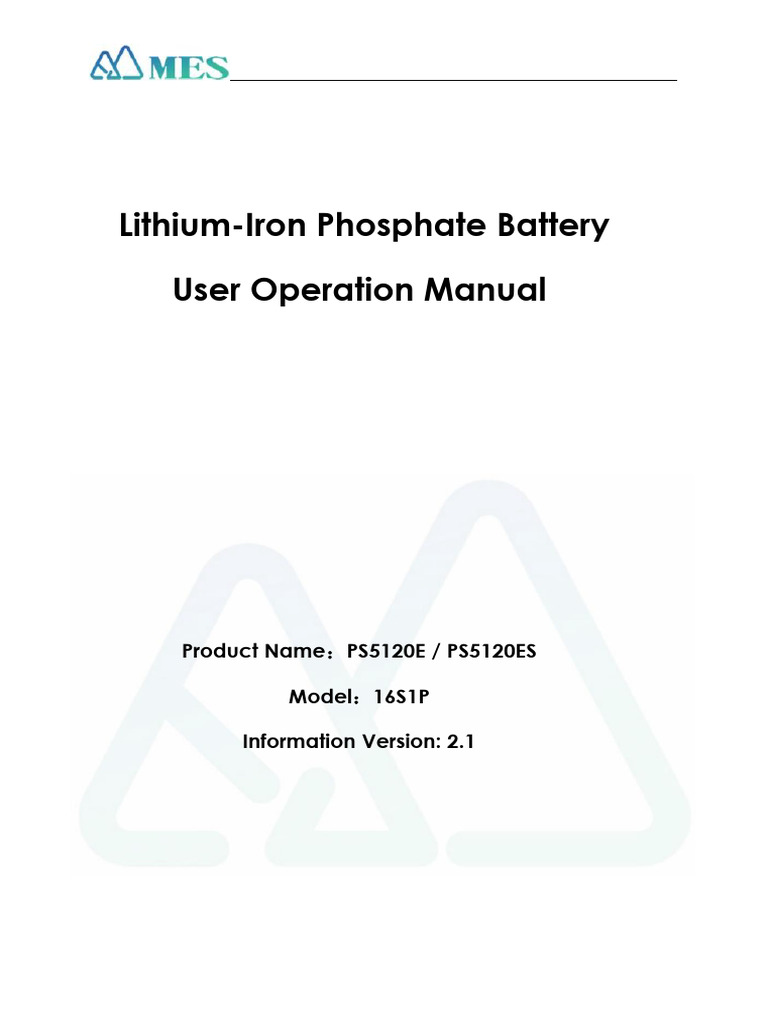 User Operation Manual Summary-V2.1.PDF | PDF | Lithium Ion Battery ...