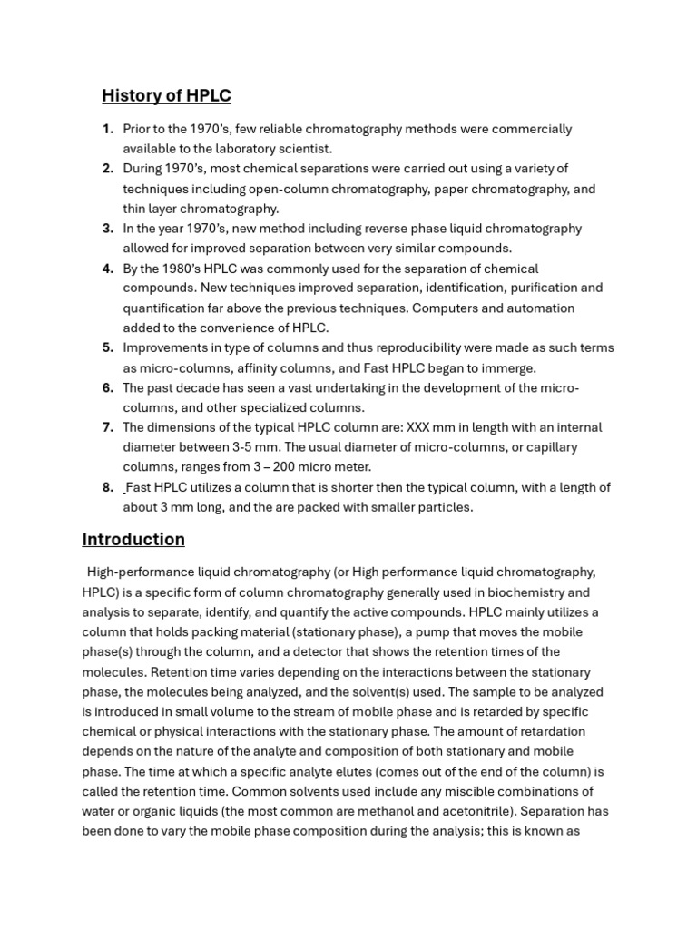 HPLC Project-3-2 | PDF | High Performance Liquid Chromatography ...