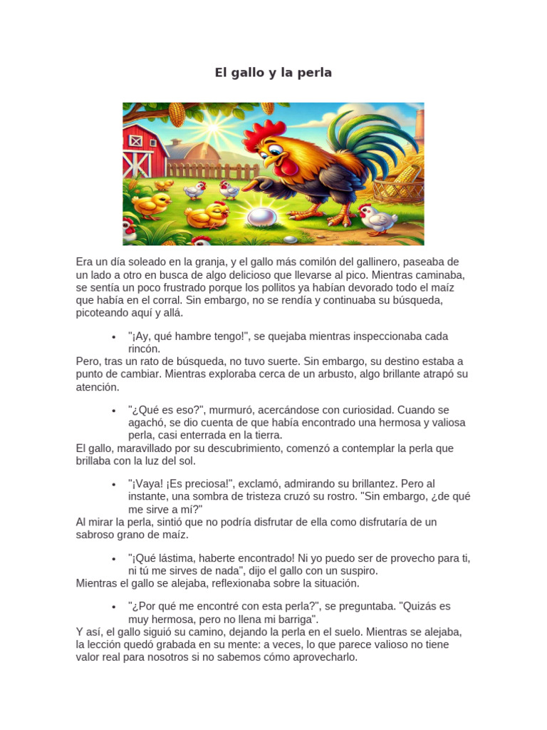 El Gallo y La Perla | PDF
