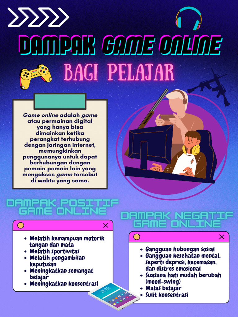 Poster Slogan dan Edukasi Dampak Game Online | PDF