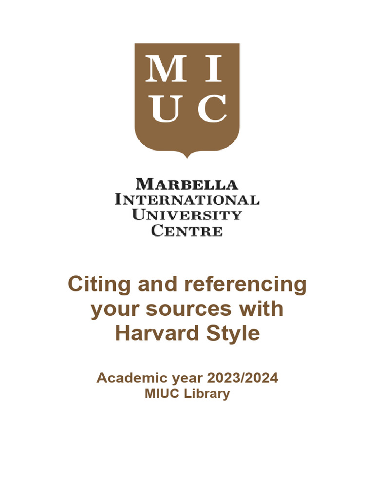 Harvard Referencing Guide | PDF | Citation | Thesis