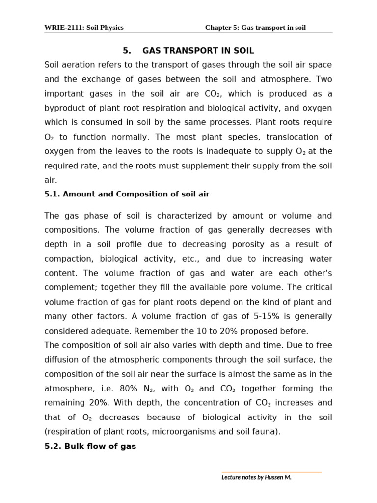 Gas Flow Dynamics in Soil | PDF | Soil | Porosity