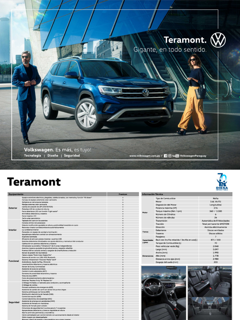 Ficha Tecnica - Teramont | PDF