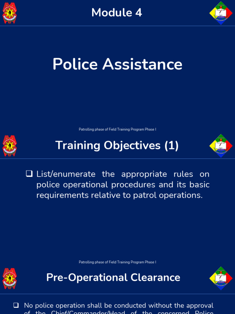 PATROL-LESSON-4 | PDF | Crime Scene | Police