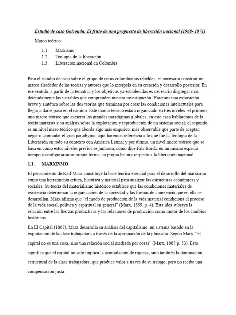 Marco Teorico | PDF | marxismo | Karl Marx