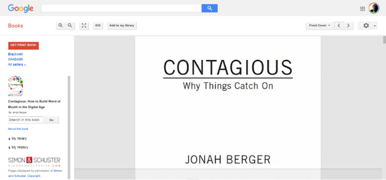 Contagious - How To Build Word of Mouth in The Digital Age - Jonah Berger - Google Books | PDF