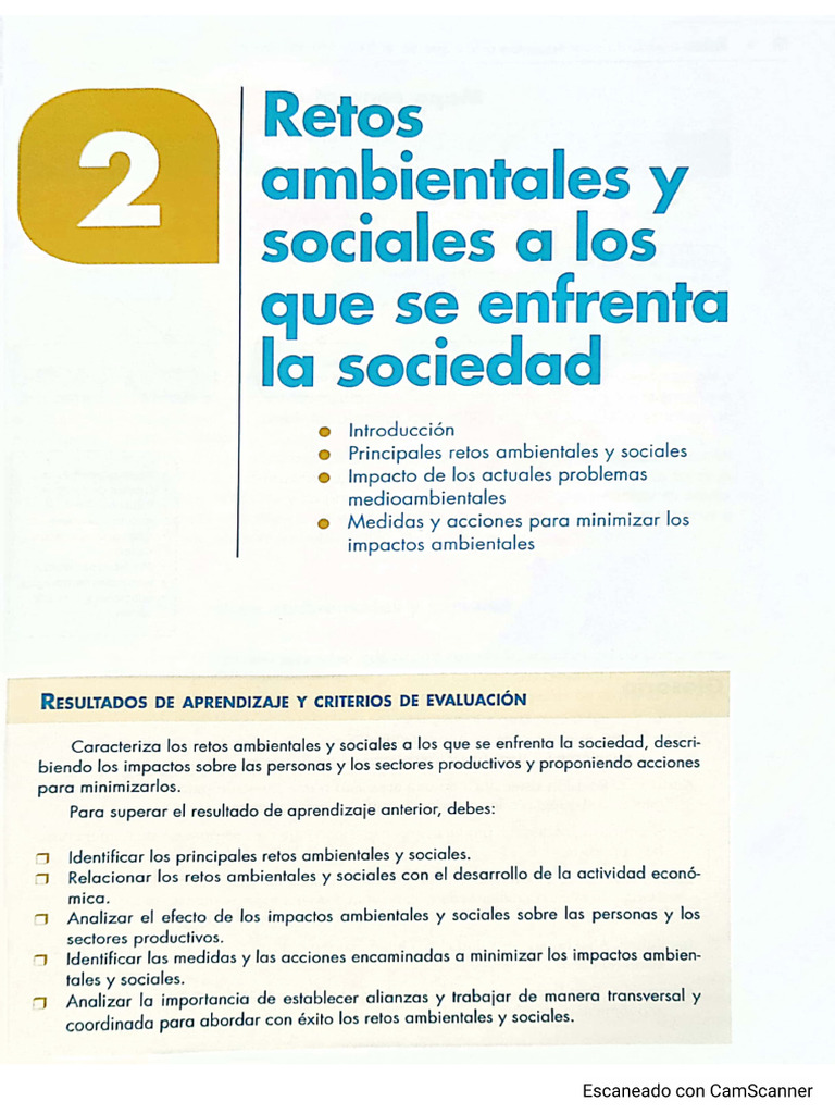 Tema 2 Retos Ambientales y Sociales | PDF