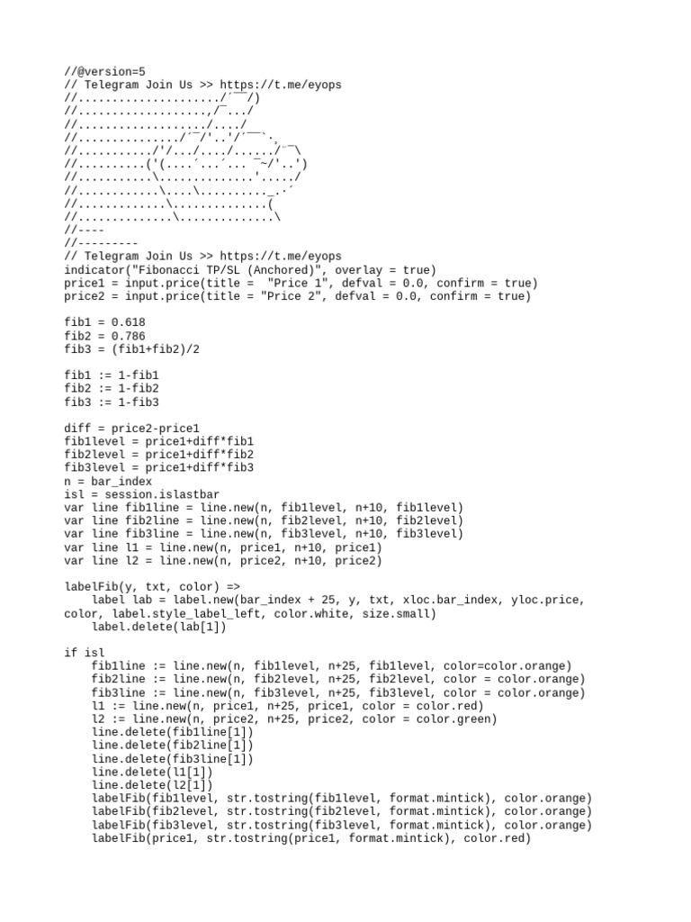 Fibonacci TP - SL (Anchored) | PDF