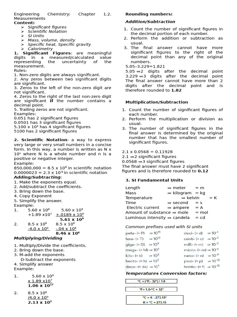 Lecture-Notes-1.2_Measurements | PDF | Significant Figures | Numbers