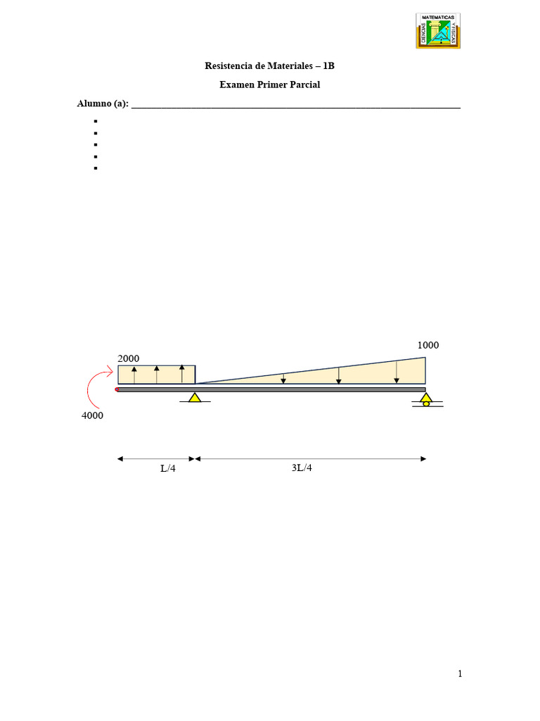 Examen Primer Parcial RM - 2B | PDF