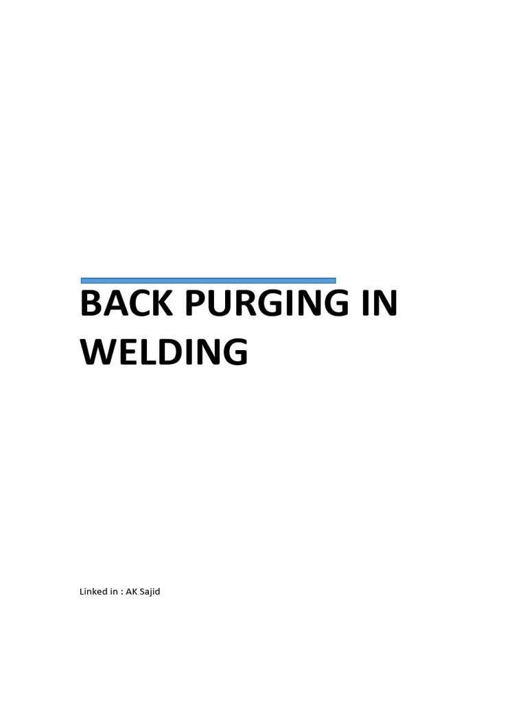 Back Purging in Welding | PDF