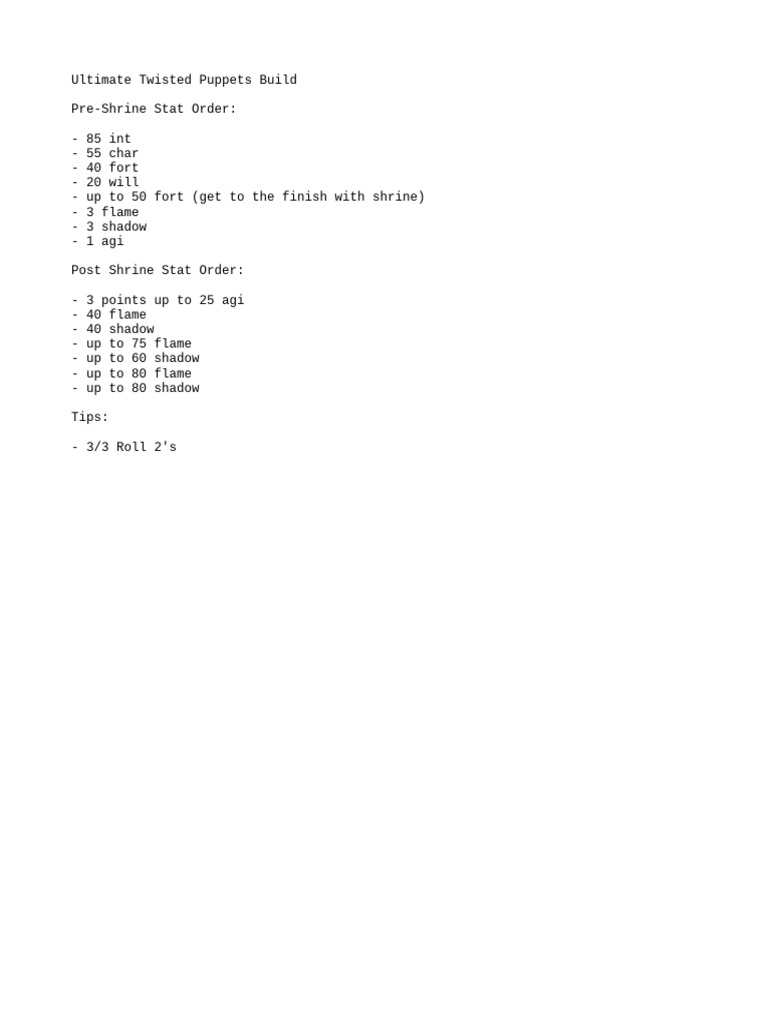 Ultimate Twisted Puppets Build | PDF