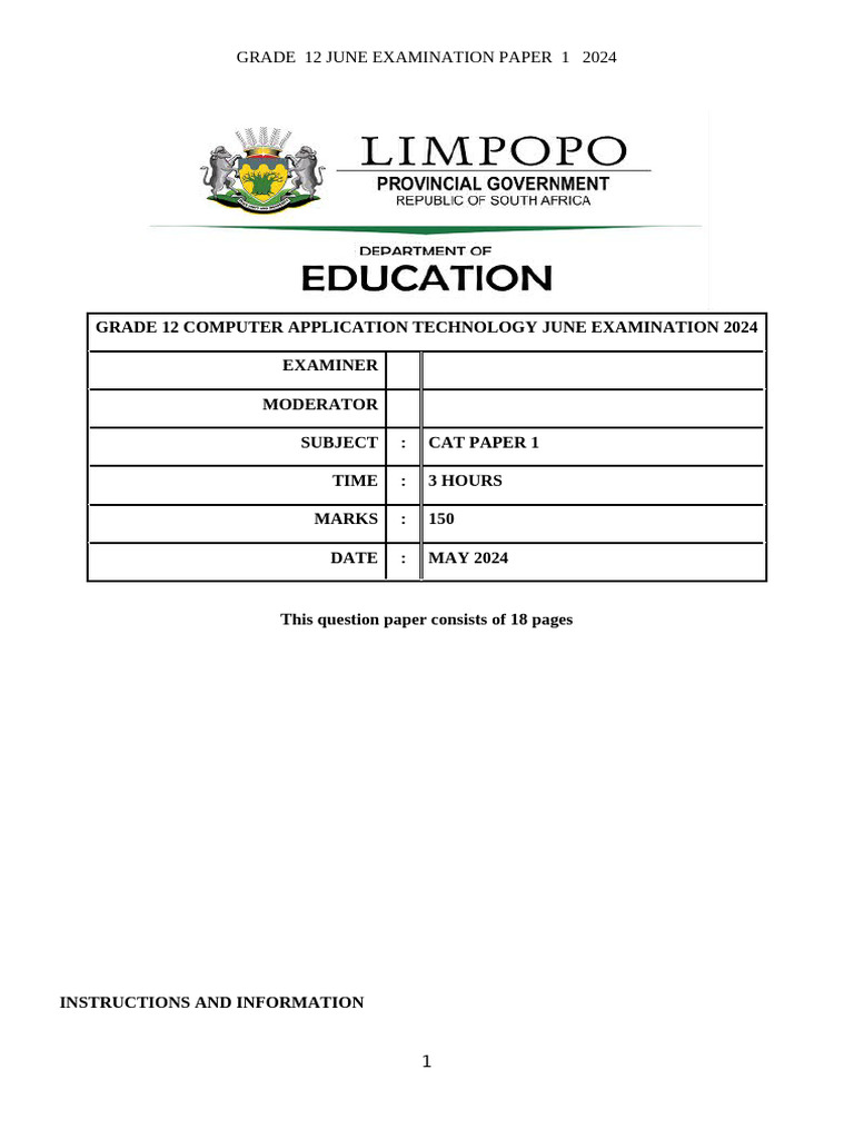 Gr12cat Junep1 - 2024 Lim Final - English | PDF | Hyperlink | Spreadsheet