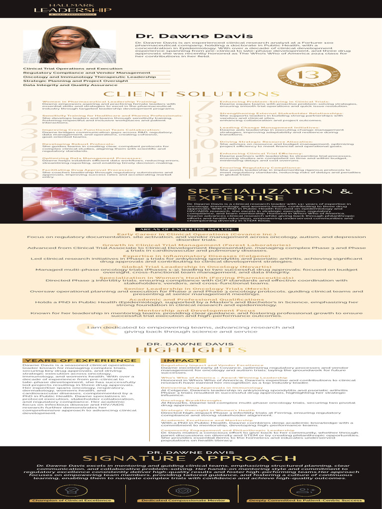 DR Dawne Davis | PDF | Clinical Trial | Phases Of Clinical Research