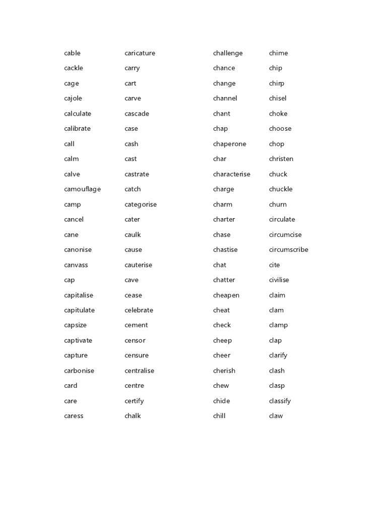 Verbs-Starting-c | PDF