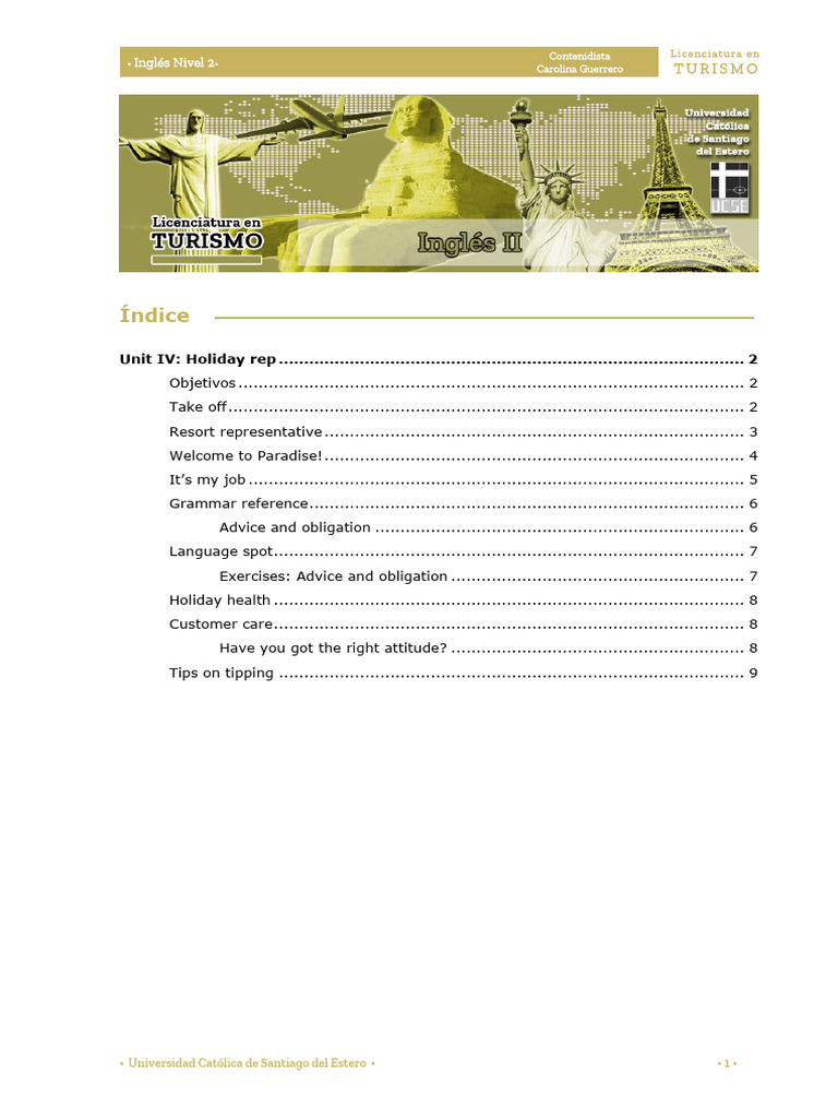 Lt Inglesii u4 | PDF | Gratuity | Resort