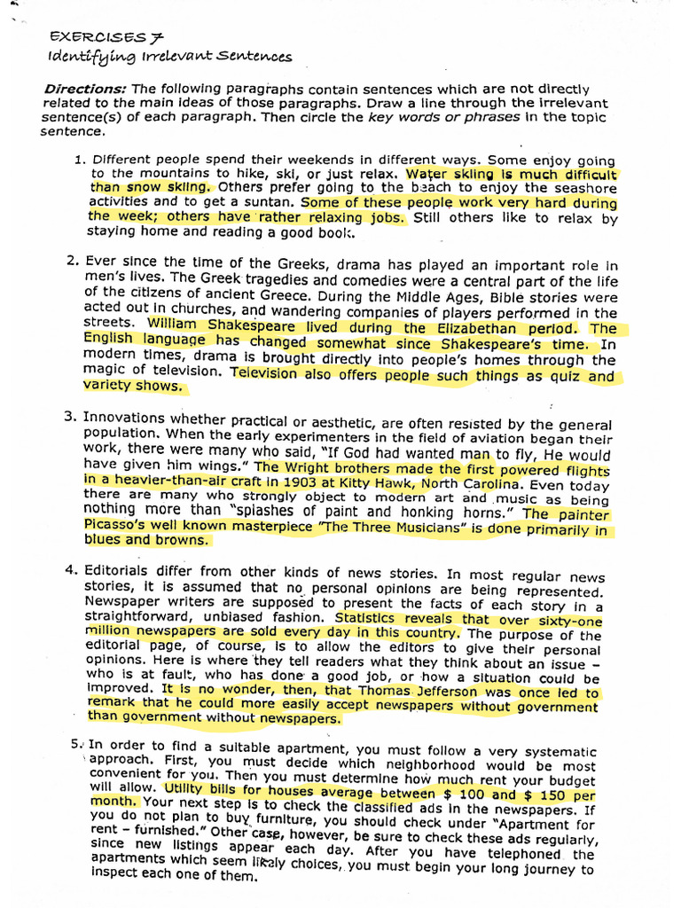 Exercises | PDF