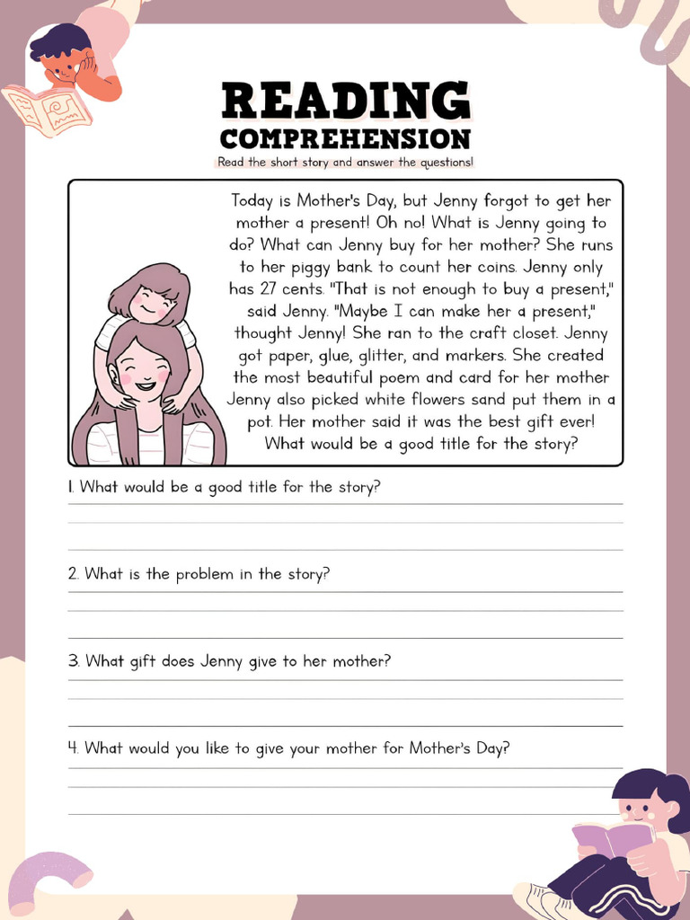 Reading worksheet for kids | PDF