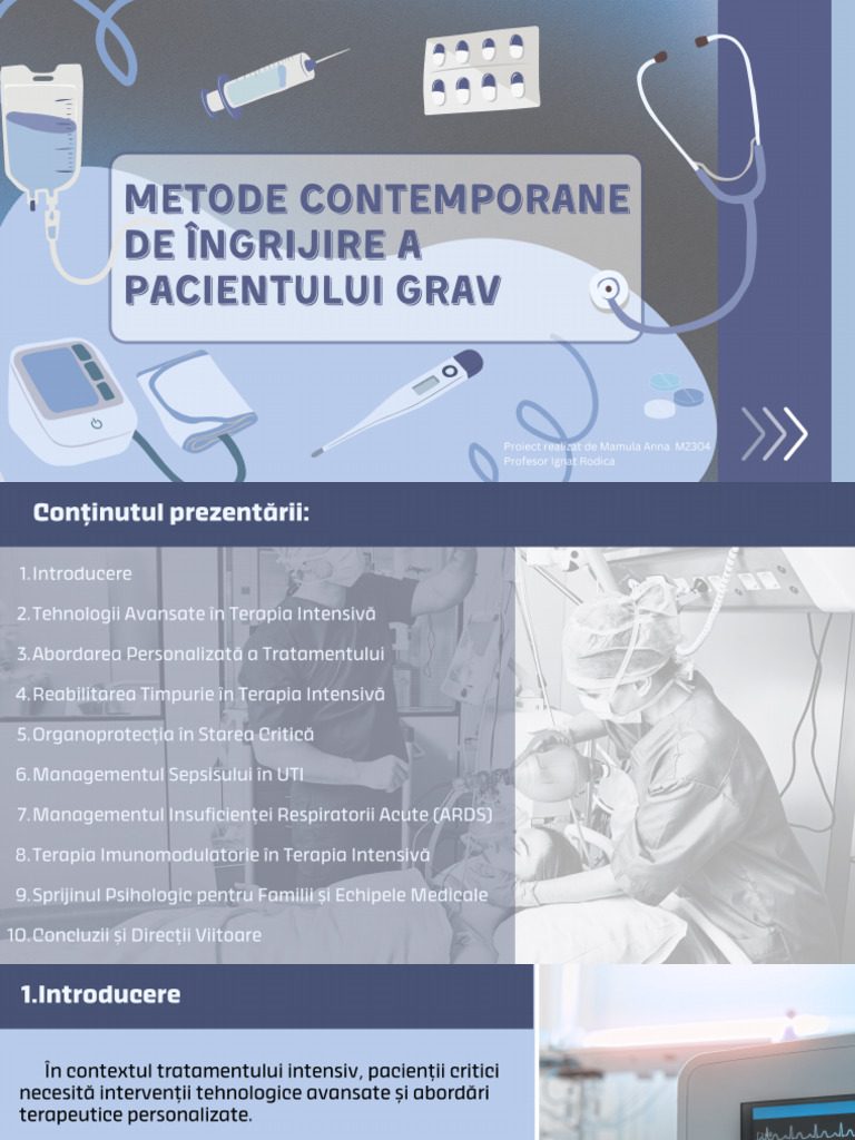 Mamula Anna M2304 Metode Contemporane de Îngrijire a Pacietului Grav | PDF