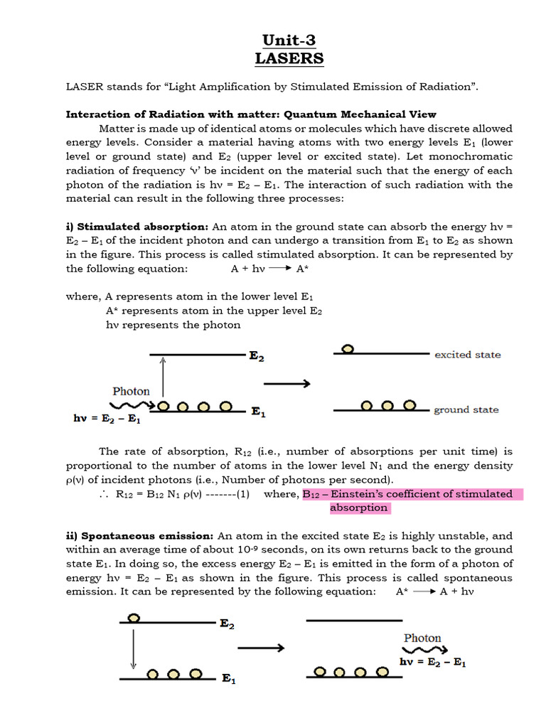 3-LASERS | PDF | Laser | Laser Diode