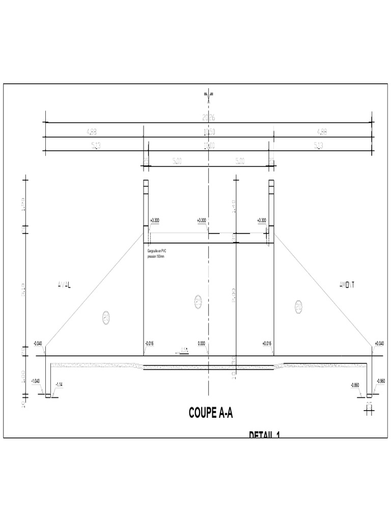 DALOT 2 x 3.00 x 2.00 L 10 Ml-Model.pdf Vue en Plan | PDF
