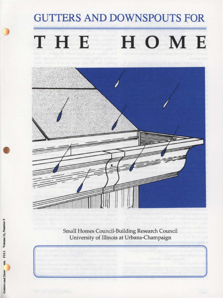 F13 1 1990 Gutters and Downspouts Opt | PDF | Basement | Drainage