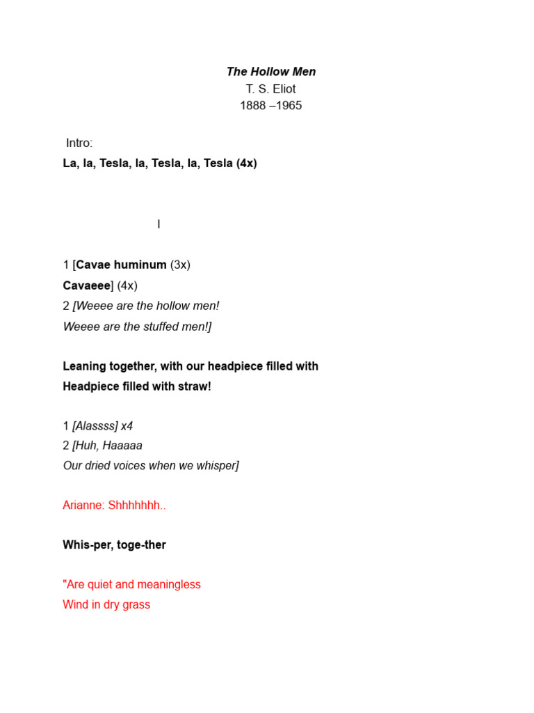 Speech Choir | PDF | Poems