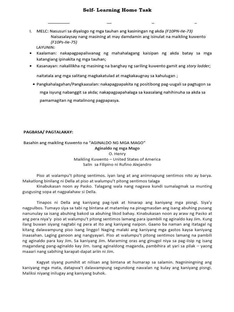 SLHT 4 Fil 10 Q2 | PDF