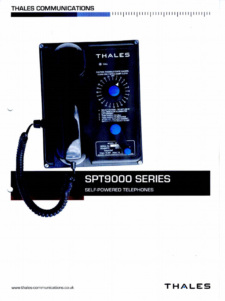 Amplidan (Thales) SP Telephone System | PDF